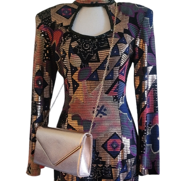 Beya | Bags | Beya Rose Gold Metallic Pebbled Envelope Crossbody Bag ...